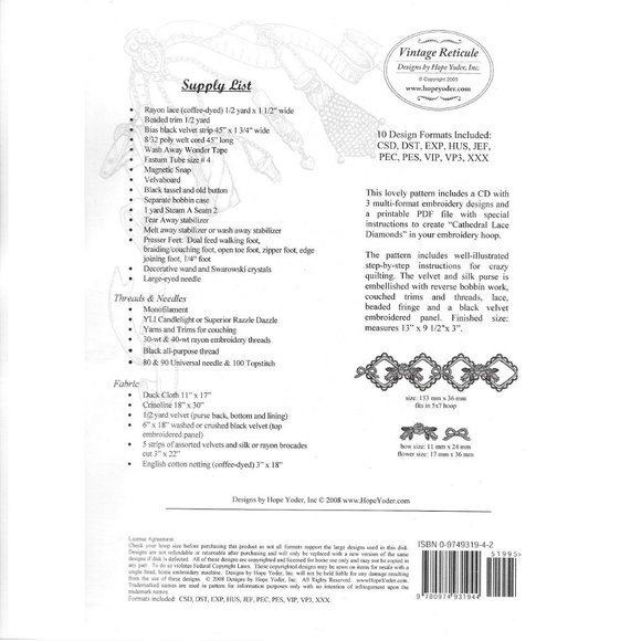 Hope Yoder Designs | Office | Vintage Reticule Designs By Hope Yoder ...